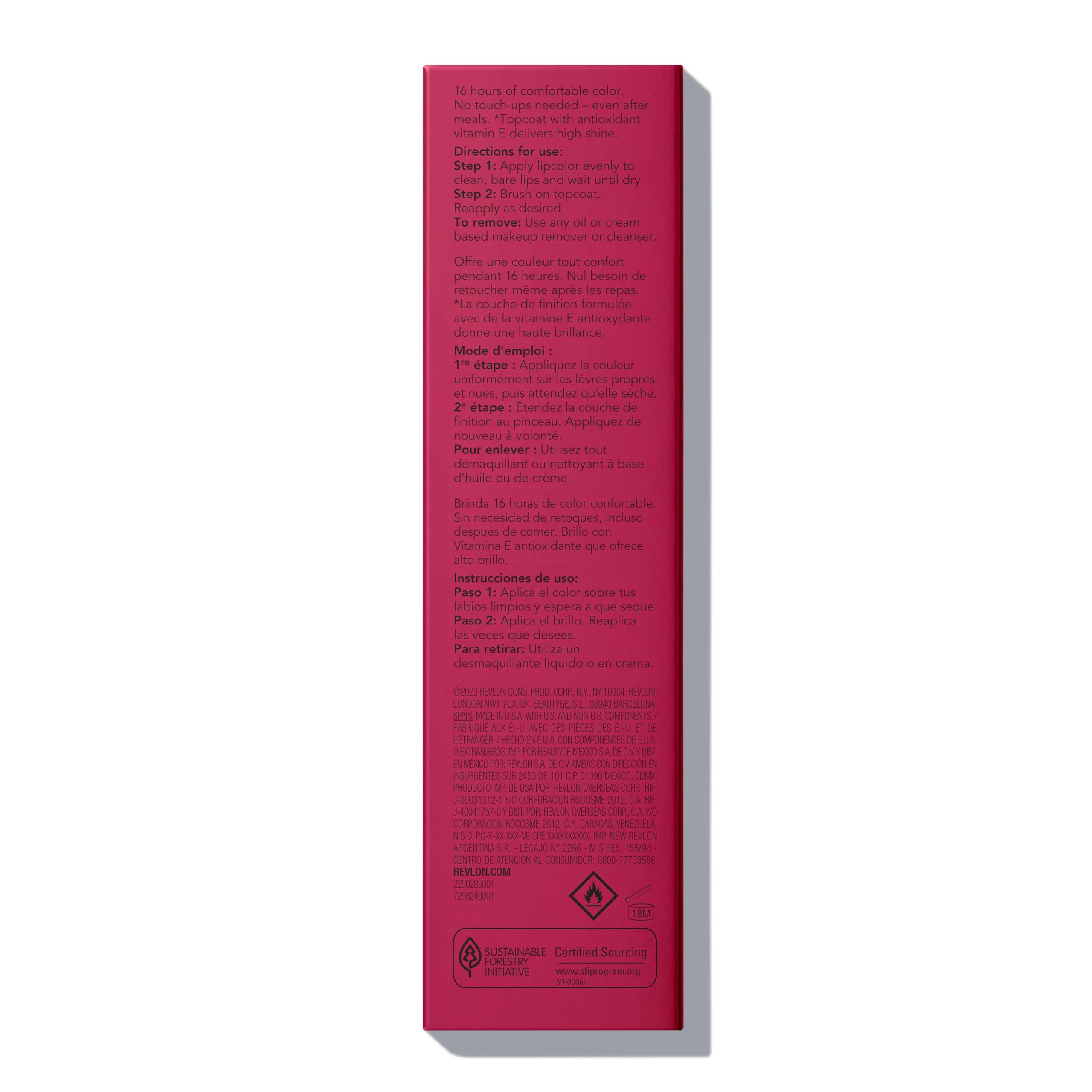Revlon Liquid Lipstick with Clear Lip Gloss, ColorStay Overtime Lipcolor, Dual Ended with Vitamin E, 220 Unlimited Mulberry, 0.07 Fl Oz
