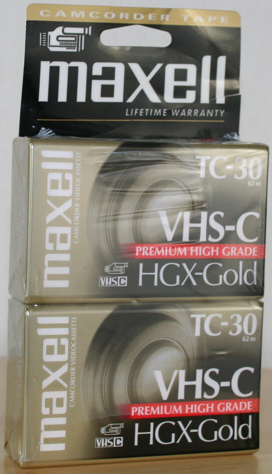 Maxell 203020 HGX-Gold TC-30 Camcorder Video Cassette, 2 Pack