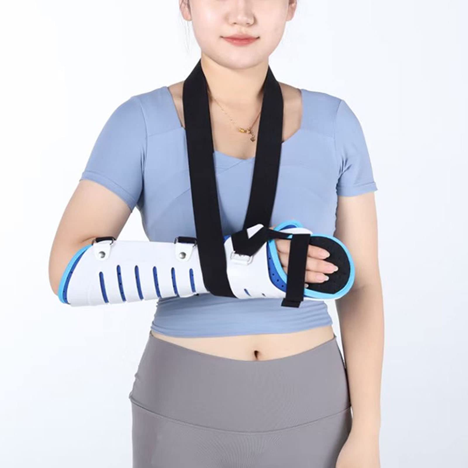 Arm Fixing Sling, Upper Arm Fracture Brace, Soft Wrap Preventing Displacement for Injury Forearm Support Brace (Right Hand)