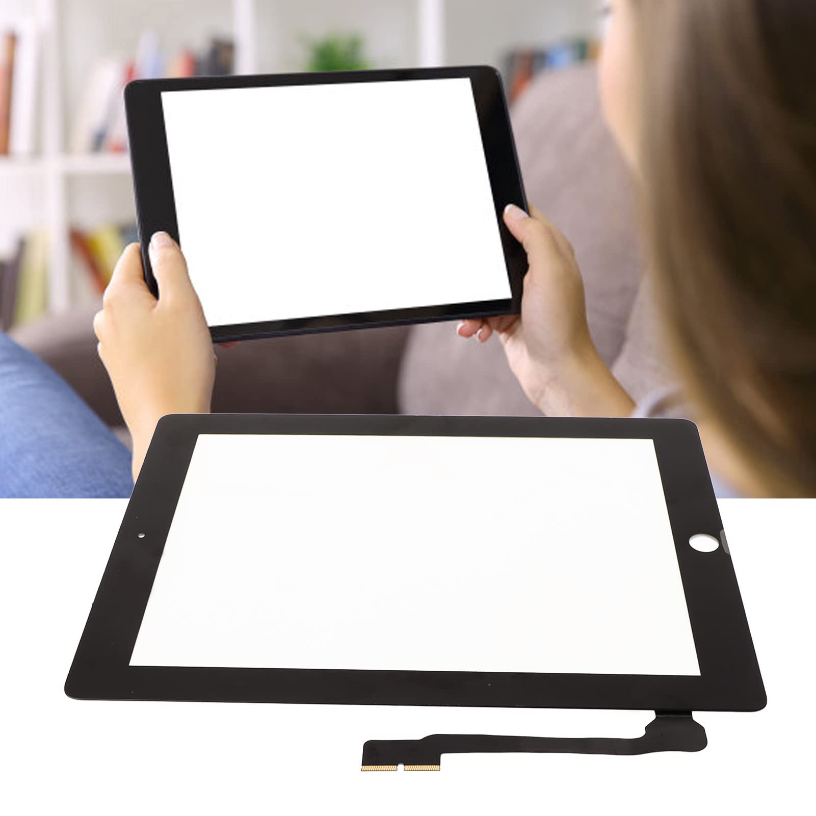 BOLORAMO Tablet Screen Panel, Light Weight Tempered Glass Sensitive High Clarity Accurate Size Sturdy Durable Touch Screen Panel for DIY