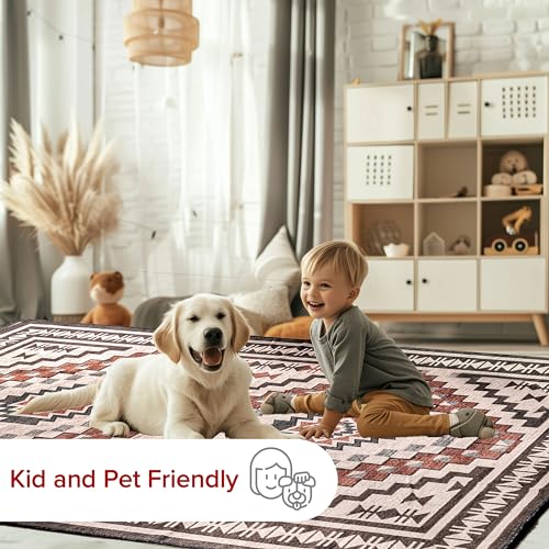 nuLOOM 2' x 3' SpinClean Machine Washable Stain-Resistant Area Rug with Non Slip Backing, Low Profile for Living Room, Bedroom, and Dining Room, Leighton Beige