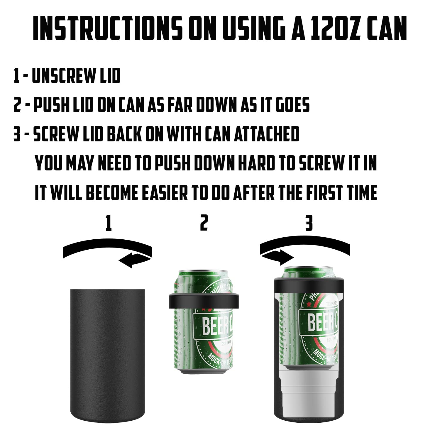Air Force 4 in 1 Insulated Can Cooler, Stainless Steel Double-Walled Insulator for 12 oz Standard or Skinny Slim Cans, 12 Oz Beer Bottles & Mixed Drinks – Gifts for Airmen