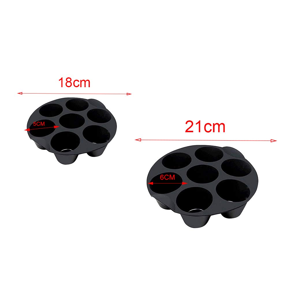 Air Fryer Accessories, 18cm or 21cm Air Fryer Silicone Cupcake Mold, Universal Chocolate Muffin Cake Mold(18cm)