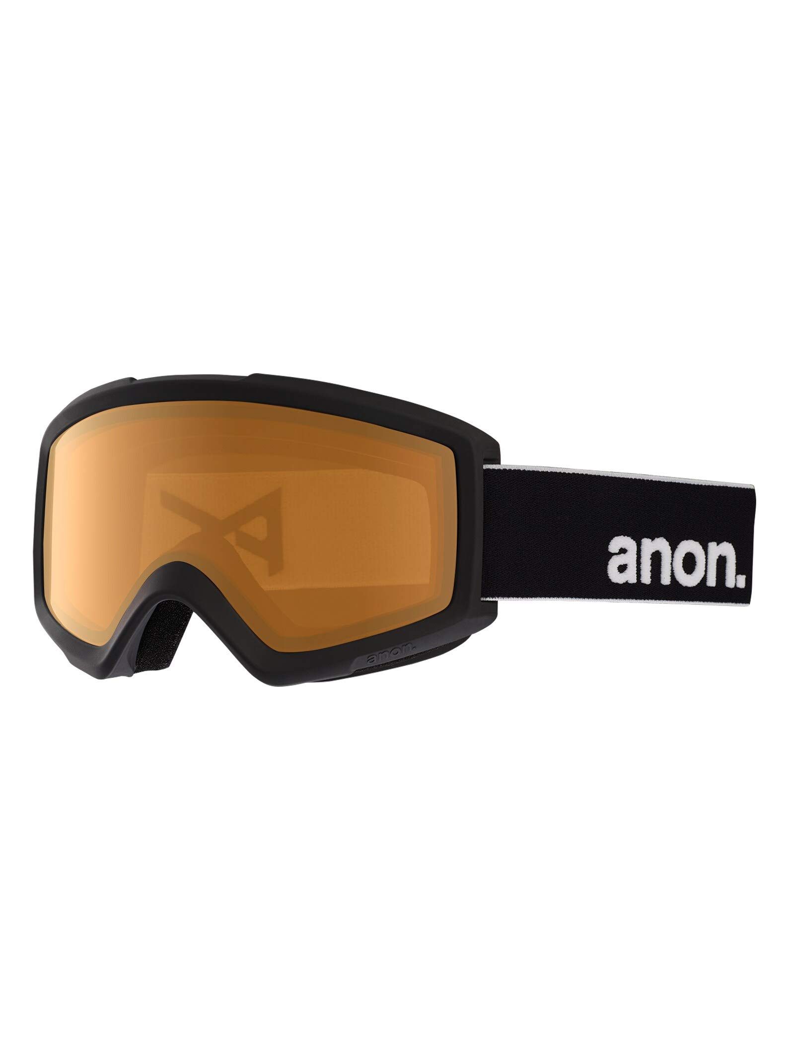 Anon Men's Helix 2 Goggle with Spare Lens, Black Frame Silver Amber Lens; Spare Lens: Amber