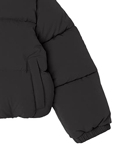 Amazon Essentials Girls' Modern Matte Puffer, Black, XX-Large