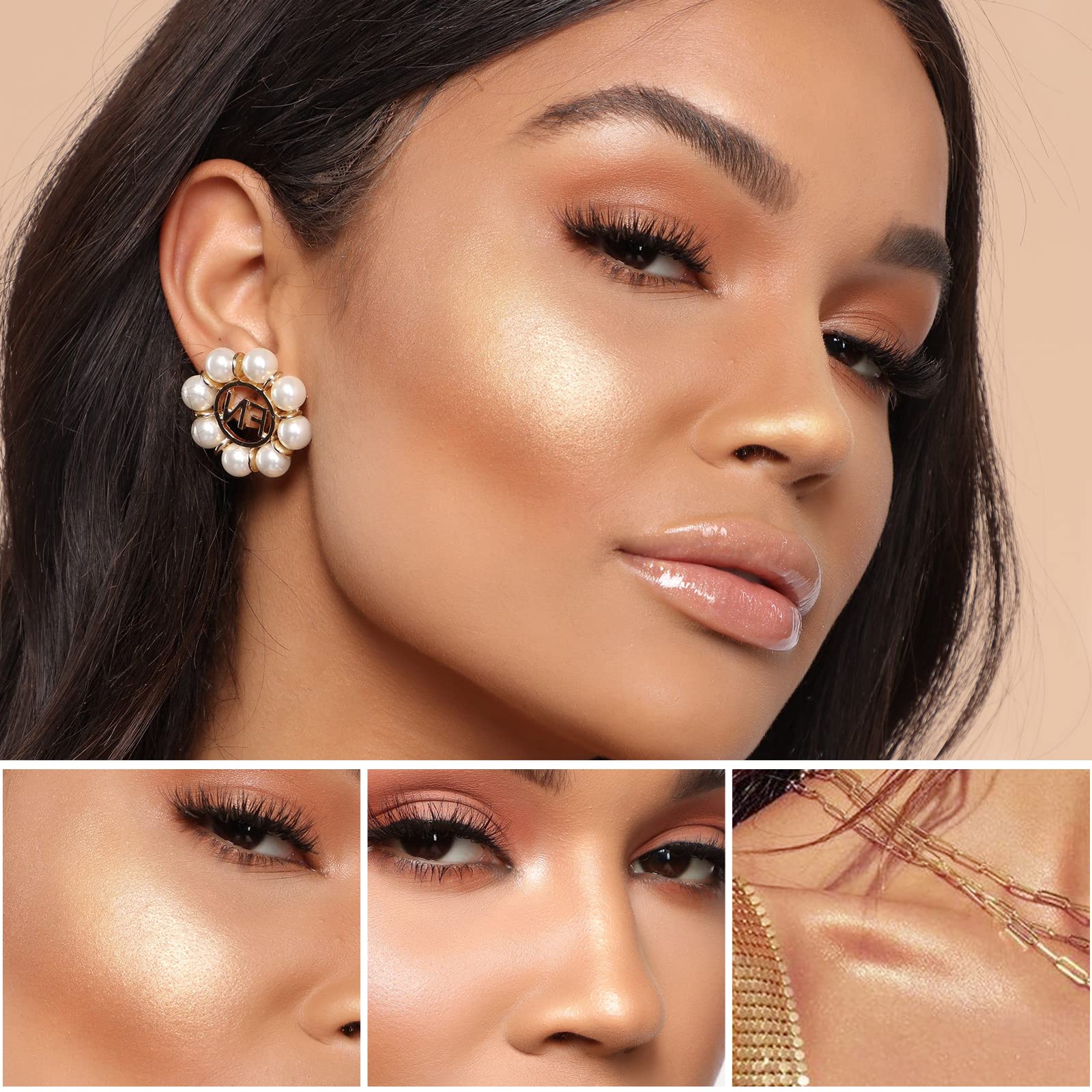 Anglicolor Contour Stick With Cushion Applicator,Liquid Contour Wand,Cream Contour Smooth,Bronzer Stick Lightweight Liquid Bronzer For Face (02#Fair/Medium)