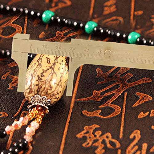 Brass Caliper Vernier Caliper Stainless Steel Sliding Gauge Vernier Pocket Caliper Ruler Measuring Tool Mini Brass Pocket Ruler(80mm Length)