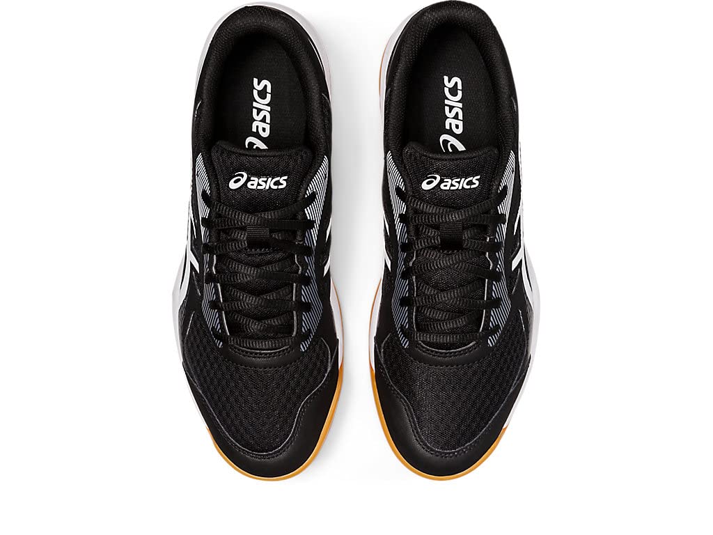 ASICS Men's UPCOURT 5 Volleyball Shoes, 12, BLACK/WHITE