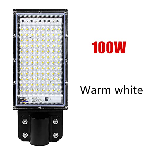 Nirelief Solar Street Light, 100w Led Waterproof Outdoor Security Lamp, Pathway Floodlight, Home Security Lighting for Garden Patio Veranda Yard, Warm White