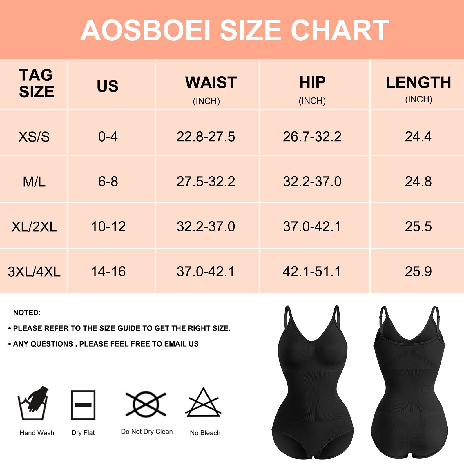 AOSBOEI Women Bodysuit Tops Shapewear Seamless Tummy Control Slimming Waist V Neck Sculpting Jumpsuits Body Shaper