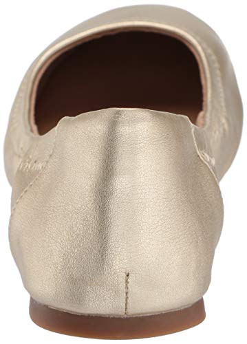 Amazon Essentials Women's Belice Ballet Flat, Gold, 9