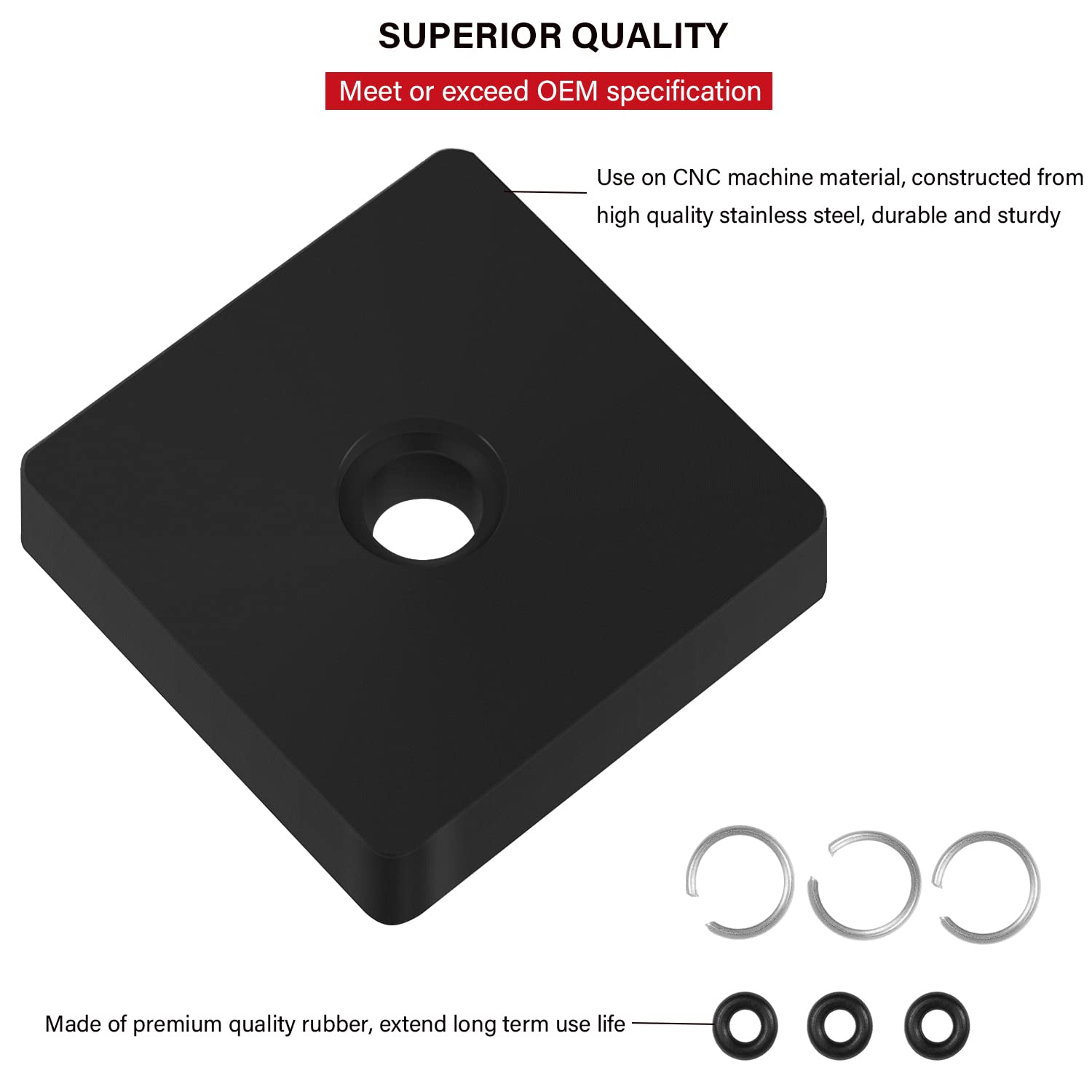 Bzsunway 3/8" Impact Wrench Retaining Ring Clip with O-Ring Compatible with Milwaukee Type (3 Sets)