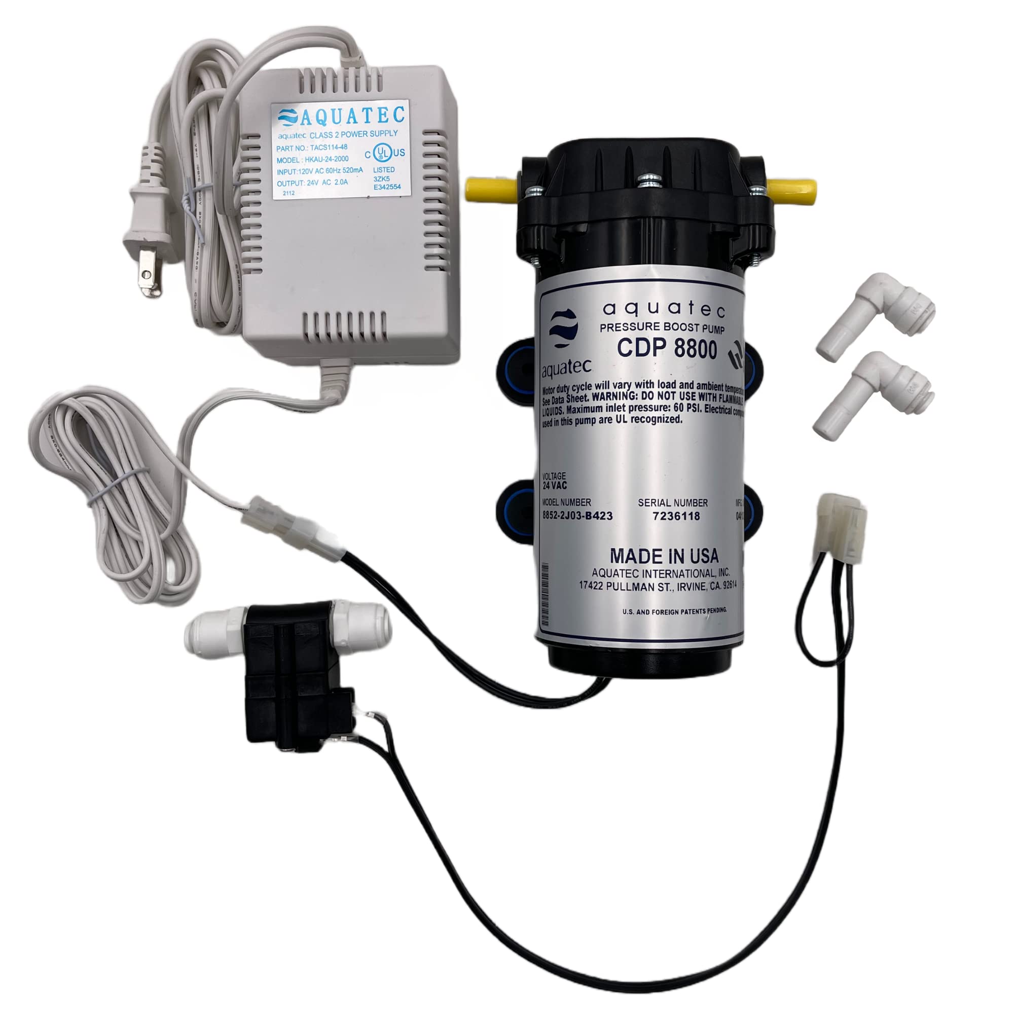 AquaTec 8800 Pump & Chrome RO Faucet