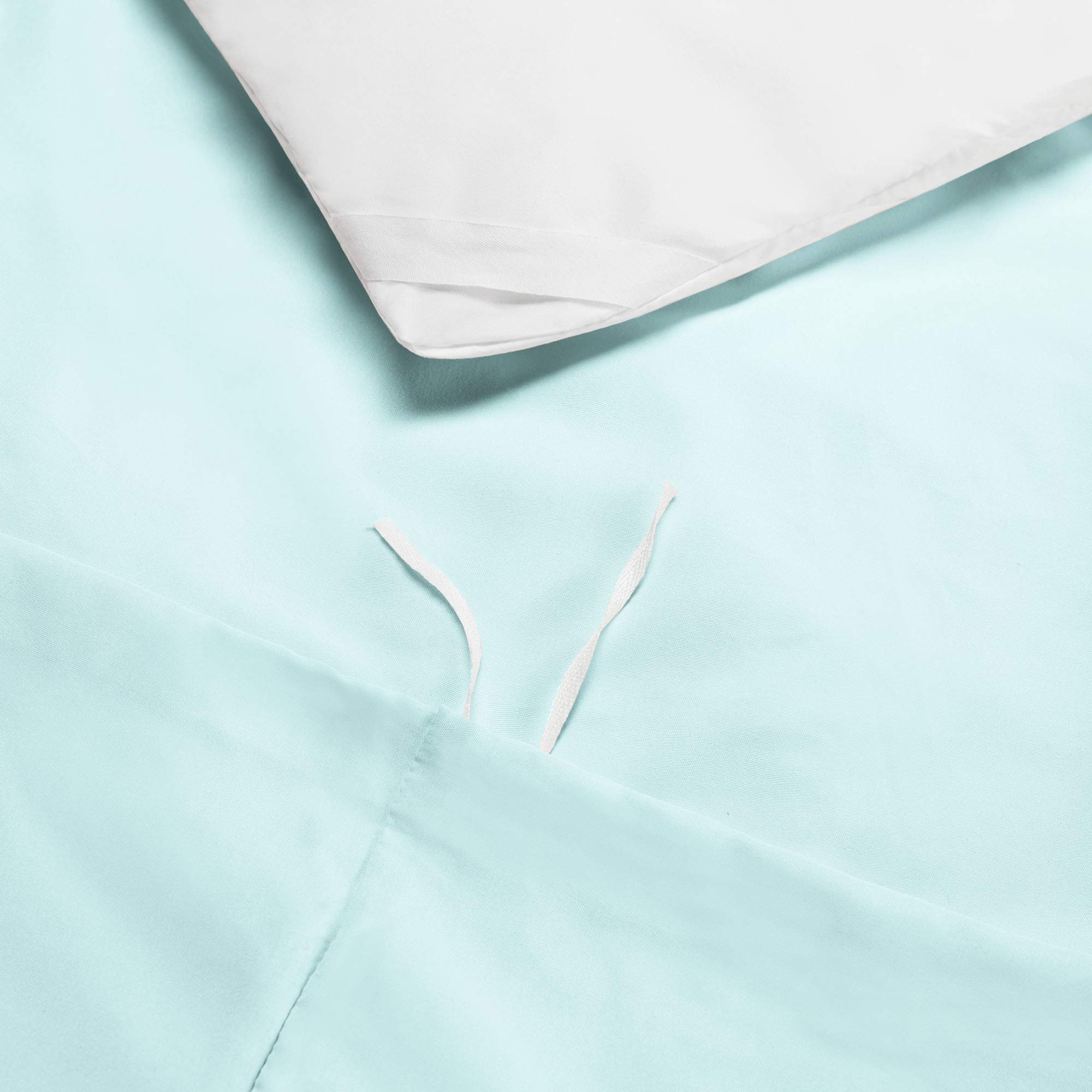 Clara Clark Duvet Cover Ultra Soft Double Brushed Microfiber - Comforter Cover with Button Closure and 2 Pillow Shams, Light Blue, Full - 80"x90"