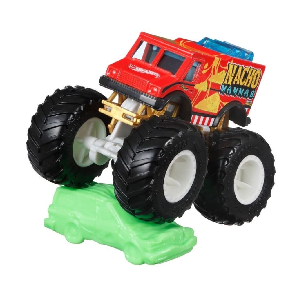 Hot Wheels Monster Trucks Nacho Mammas, Re Crushable 35/75 [Fast Foodie 2/6] red 2021