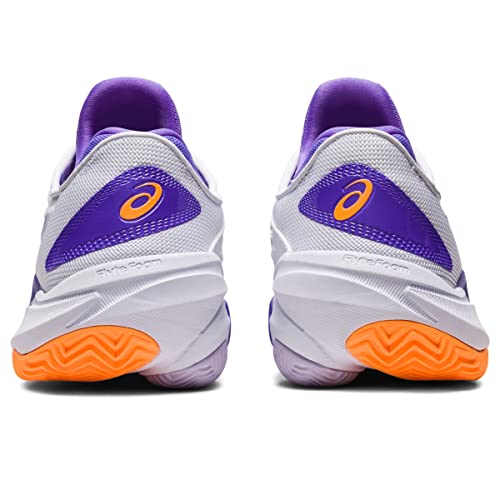 ASICS Women's Court FlyteFoam 3 Clay Tennis Shoes, 7.5, White/Amethyst