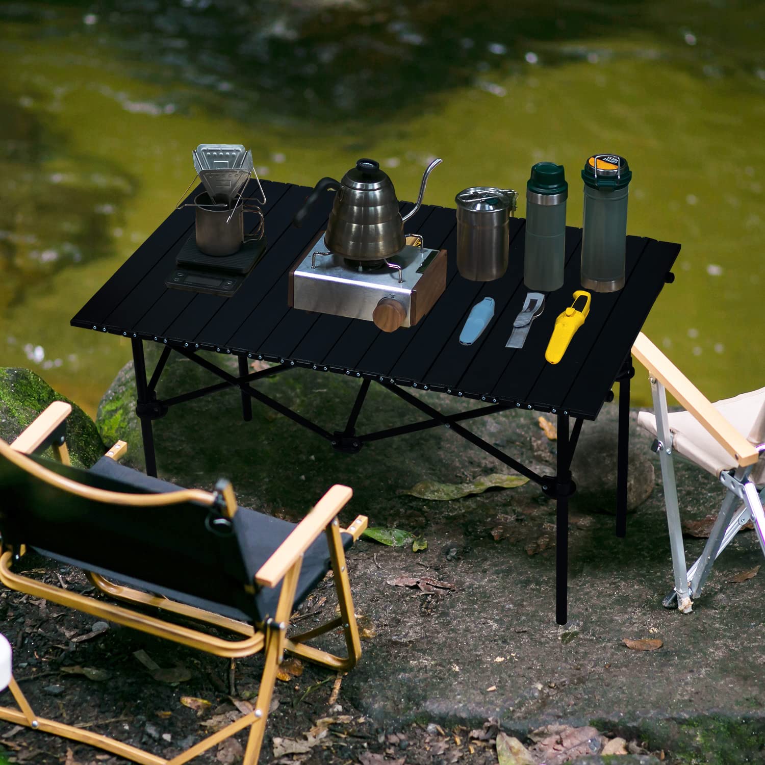 AUKAR Camping Table - Outdoor Portable Picnic Folding Table - Light Weight Foldable with Storage Carrying Bag - for Camp, Picnic, Travel, Beach