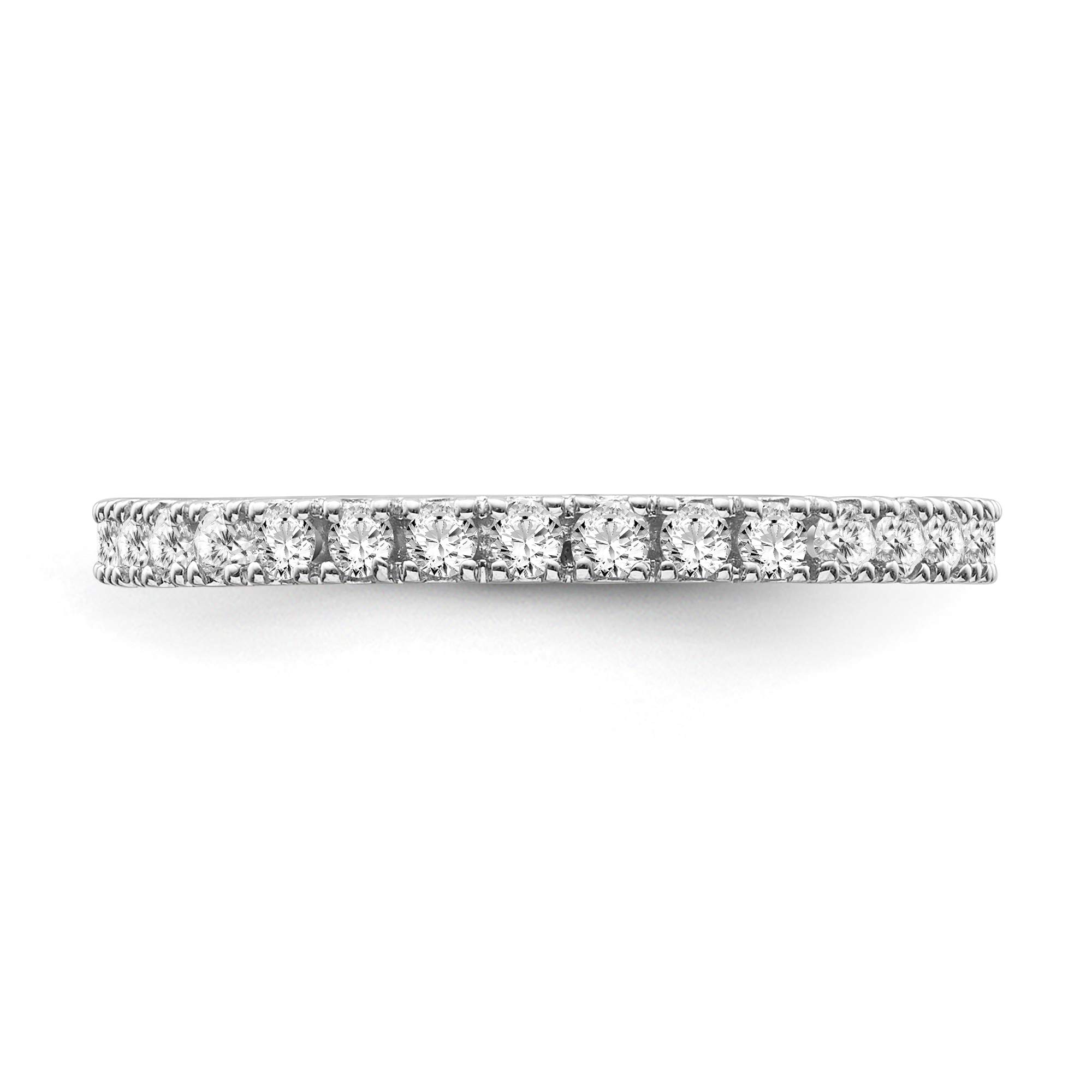 ARAIYA FINE JEWELRY 10K White Gold Diamond Band Ring (1/3 cttw, I-J Color, I2 Clarity), Size 8