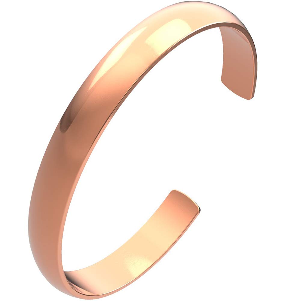 Aranato Pure Copper Bracelet Elegant Without Magnet 0.3 inch 8mm Rounded