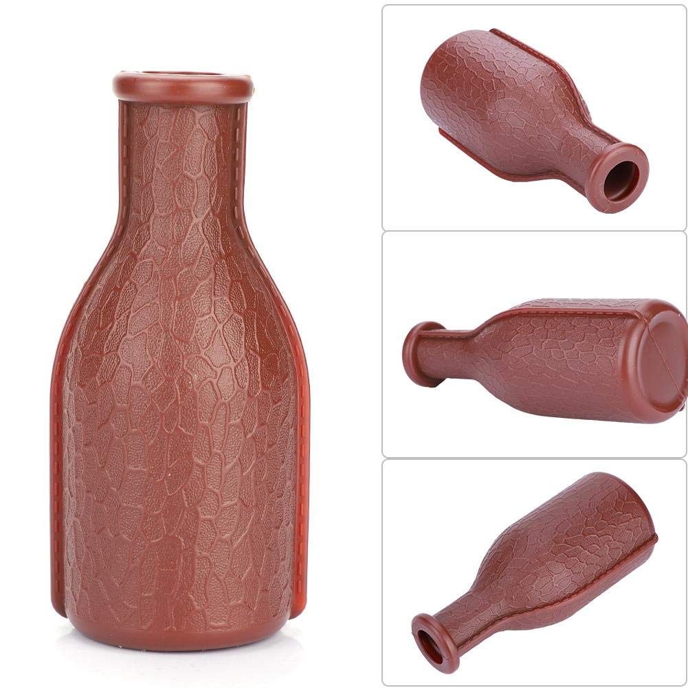 Huairdum Dice Bottle, Billiard Shaker Bottle with 16 Numbered Tally Balls Pool Dice Billiards Accessory Billiard Number Dice Brown for Pea Pool