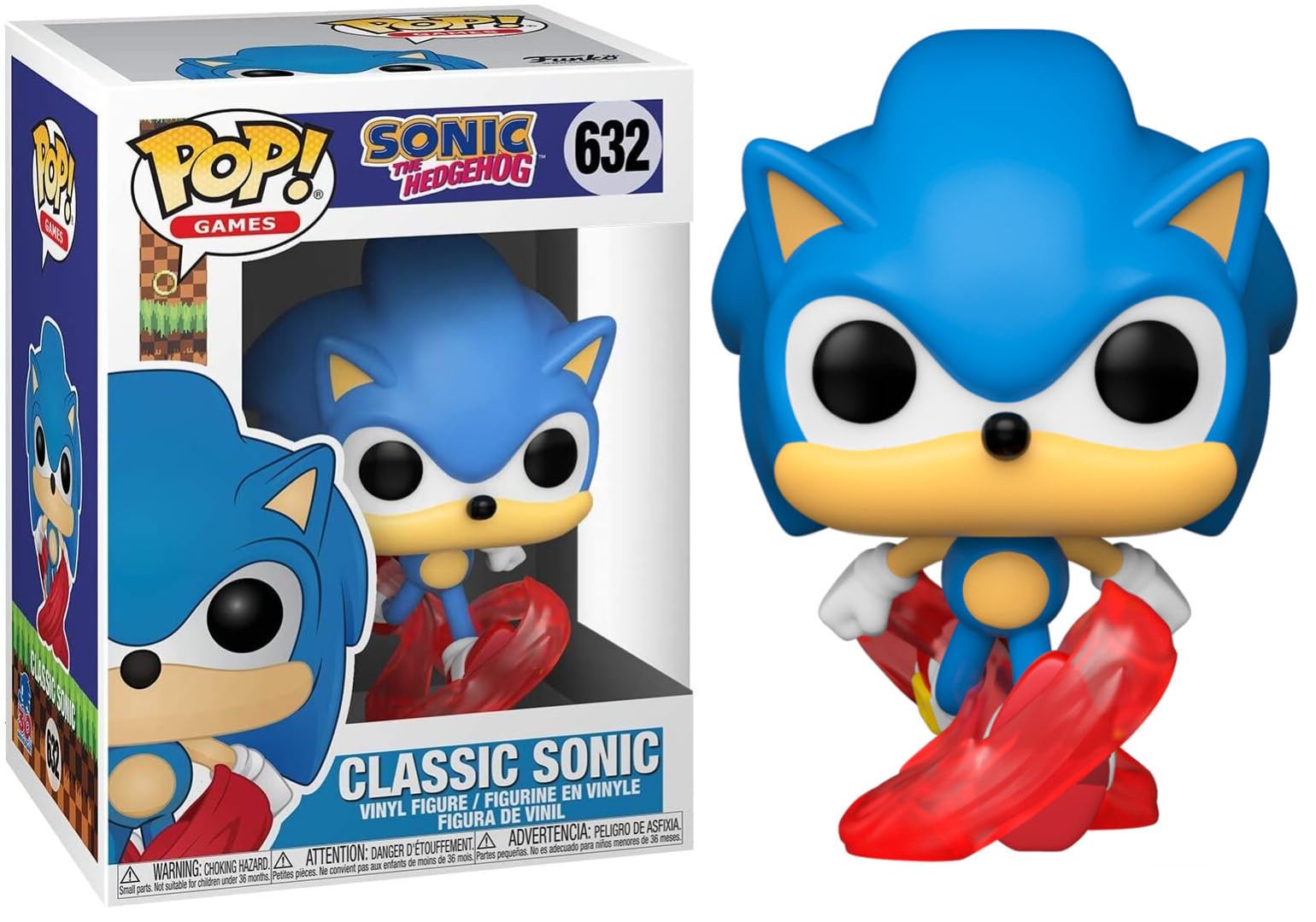 Funko Pop! Games: Sonic 30th Anniversary - Running Sonic The Hedgehog Vinyl Figure, 3.75 inches