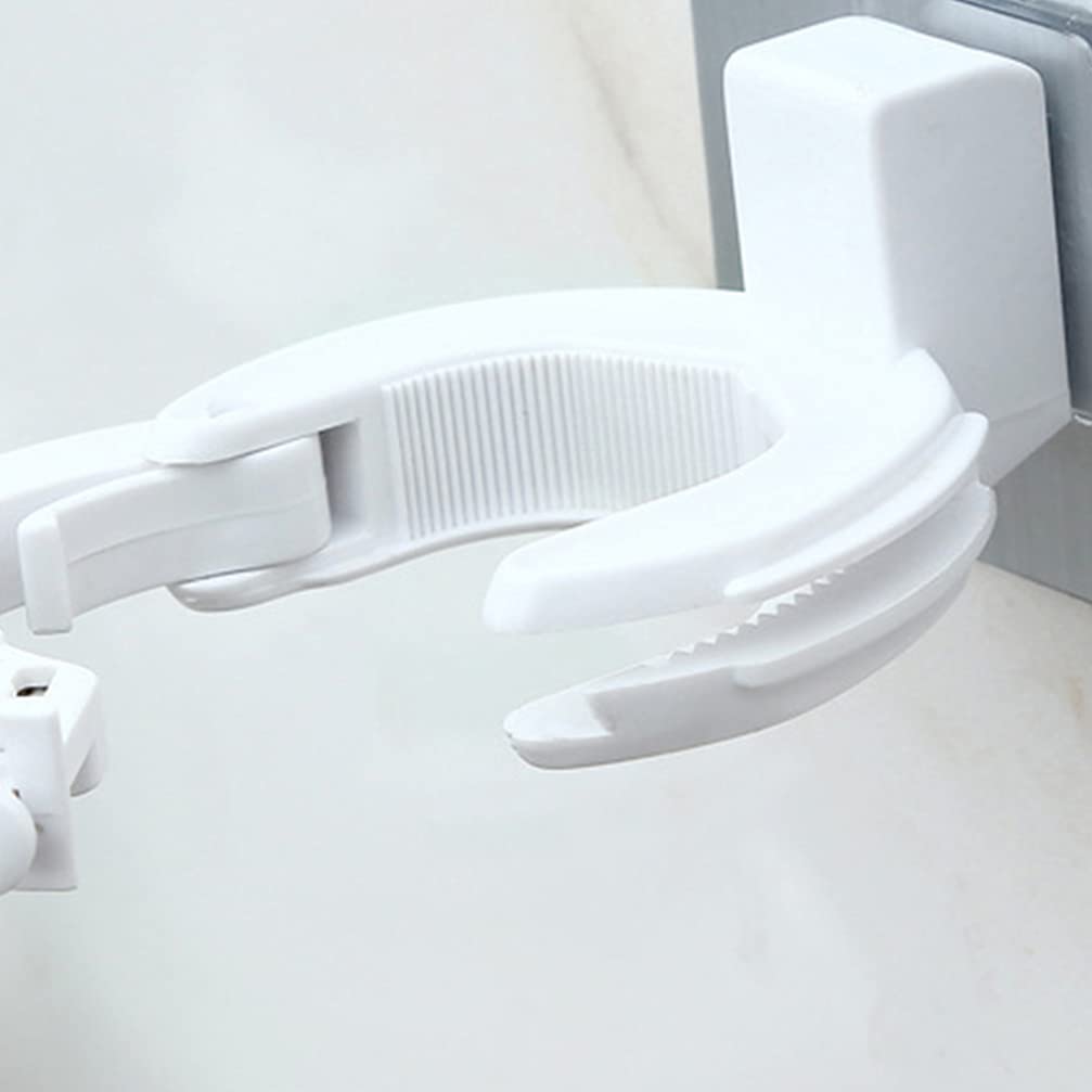 UKCOCO 6pcs Adjustable Bottle Hanger Bottle Holder for Hand Holder Adjustable Hitch Sponge Holder Wall Mounted Shampoo Holder Dish Rack White Body Wash Plastic Water Bottle