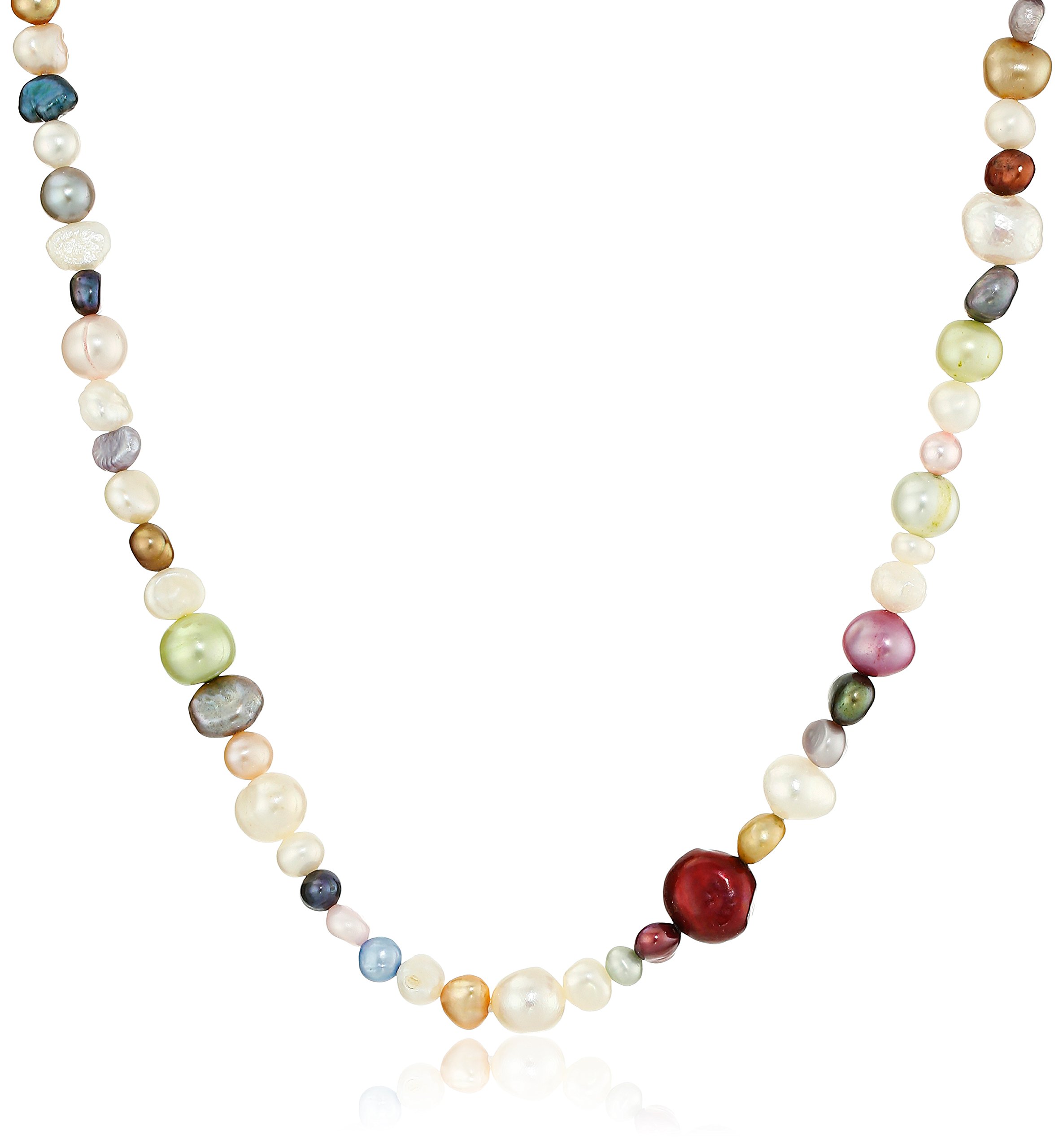 Amazon Essentials Multicolor Bright Freshwater Cultured Endless Pearl Strand, 66", (previously Amazon Collection)