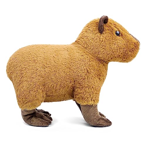 Frankiezhou Home Capybara Plush Toy - Lifelike Rodent 13β Capybara Stuffed Animals, Soft Wild Animals Crawling Capybara Unique Plushie Toys Model Dolls Collection for Kids