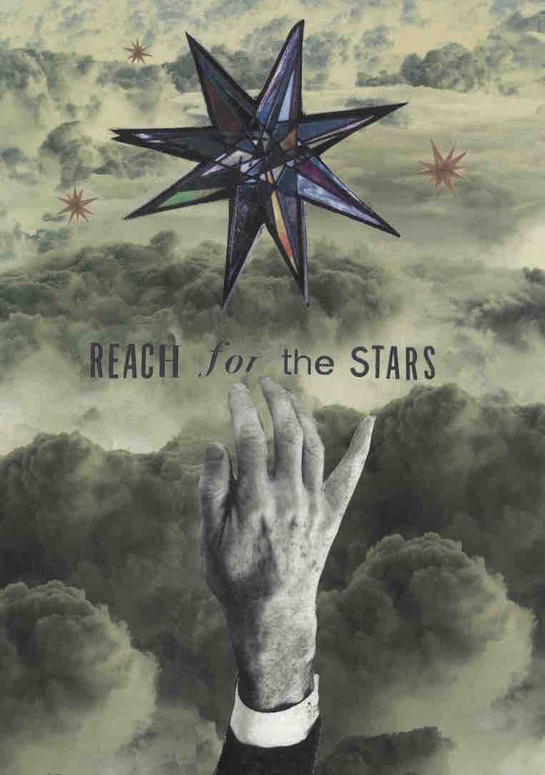 Away Laughing Paperworks Reach For the Stars Blank Card, 5" x 7", Set of 4