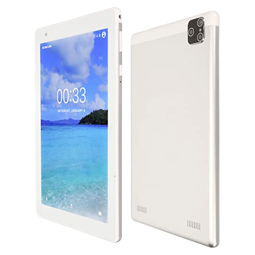 aqxreight Calling Tablet, 4GB RAM 64GB ROM 720x1280 Resolution 100-240V 8.1 Inch Tablet 2.4G 5G WiFi for Watching for Android 10 (US Plug)