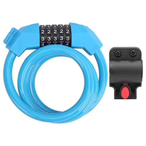 Aoutecen Bicycle Security Cable, Bike Cable Lock Rustproof High Strength Steel for Cycling(Blue)