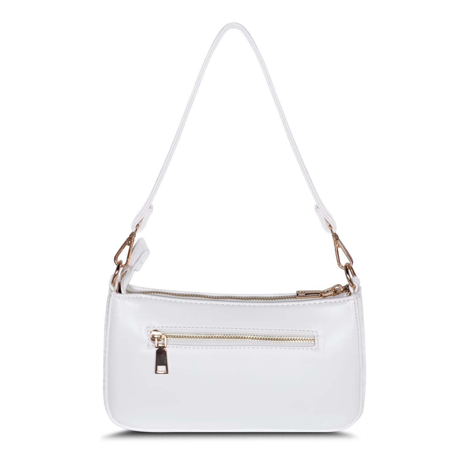Apperloth Small Shoulder Bag with Zipper Closure Retro Classic Clutch Croc Tote HandBags for Women (Style 2 White)