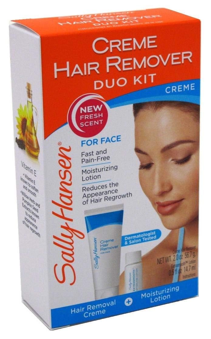 Sally Hansen Creme Hair Remover Kit for Face, Lip and Chin (Case of 6)