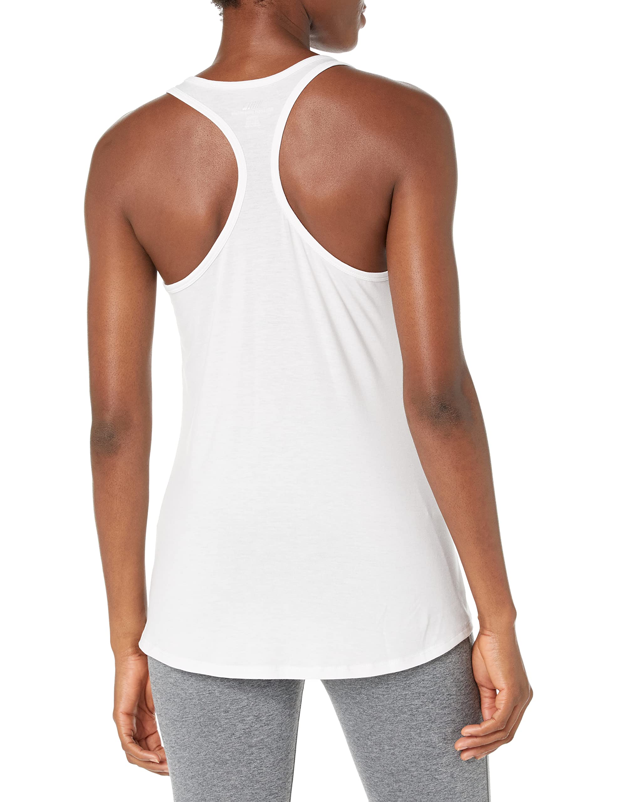 Amazon Essentials Women's Studio Relaxed-Fit Racerback Tank, White, Large
