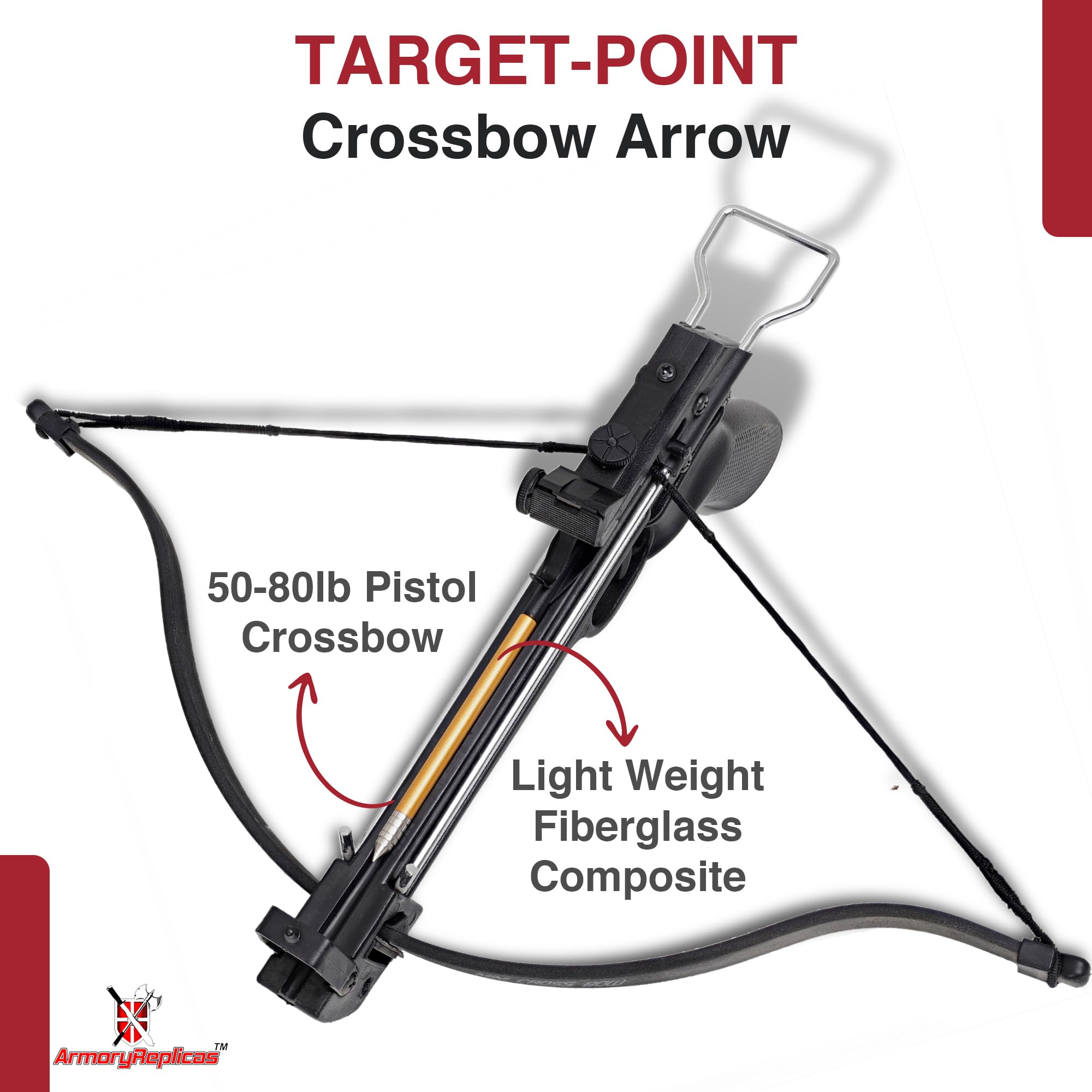 Armory Replicas⢠- Armory Replicas - Replacement Archery Arrows for Crossbow - 6.25 Inch Metal Arrows 12 Pack - Assorted Pack of Dart Arrows Sports and Outdoor