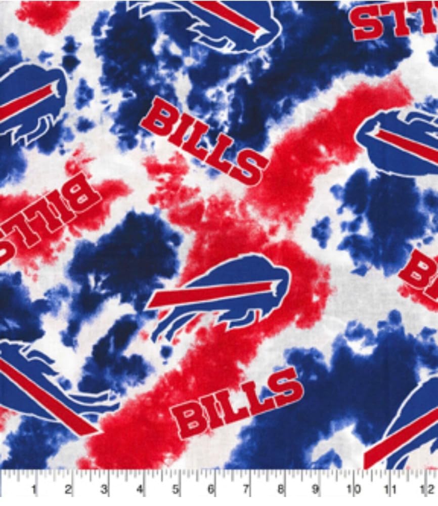Bills Tie Dye Cotton Fabric 1 Yard
