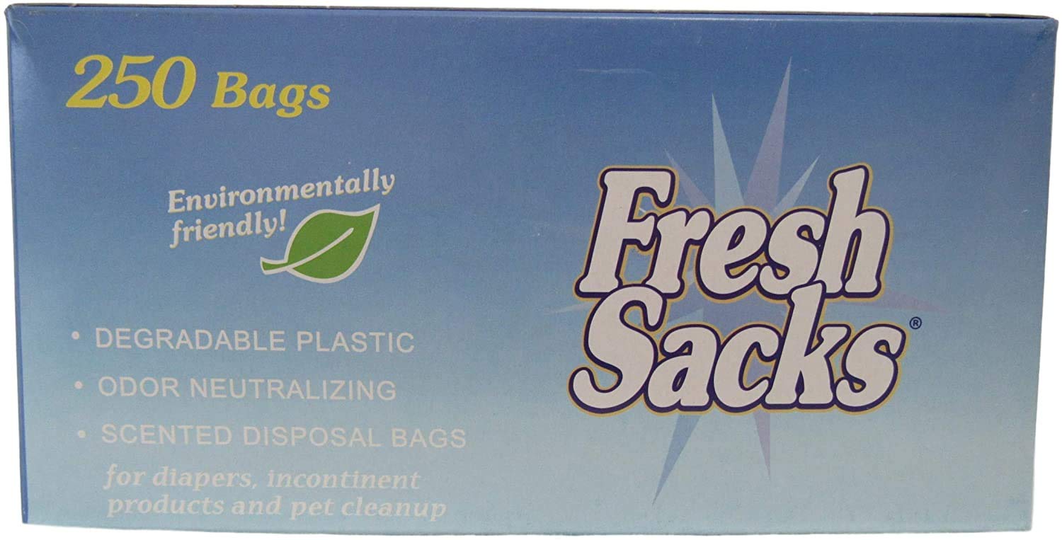Fresh Sacks Biodegradable Diaper Disposal Bags, Roll of 250