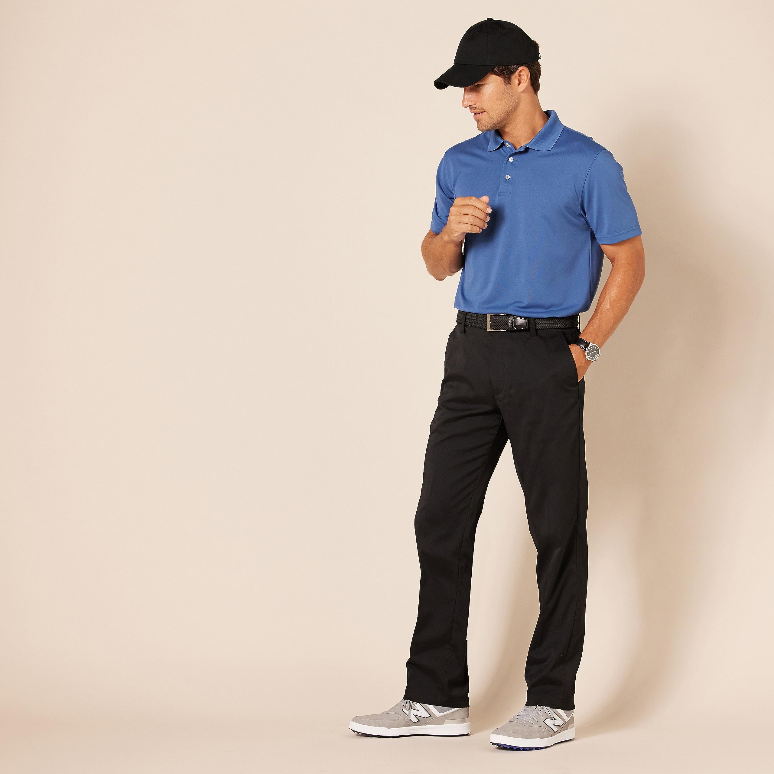 Amazon Essentials Men's Classic-Fit Stretch Golf Pant (Available in Big & Tall), Grey, 38W x 30L