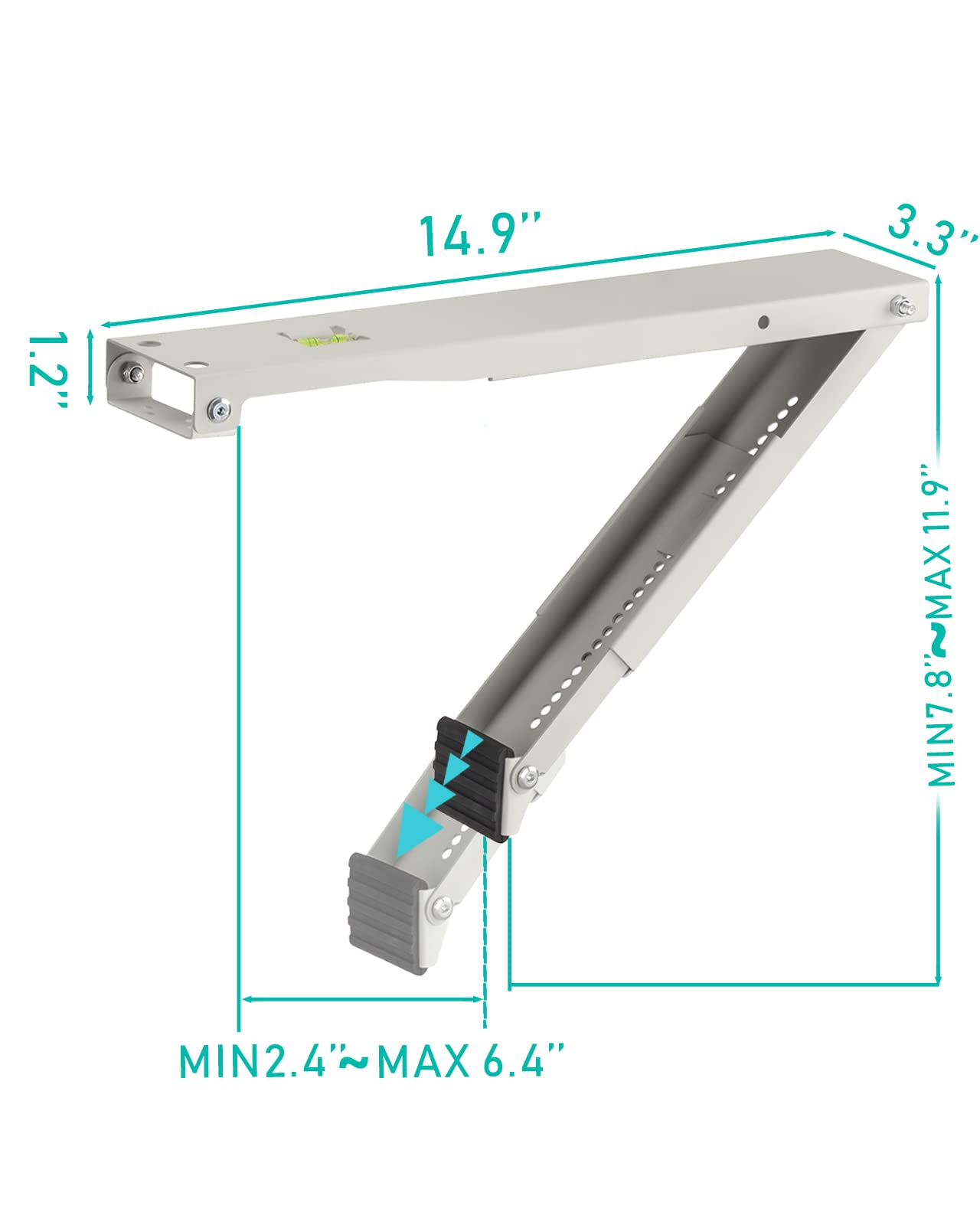 ASCSOULMAN Window Air Conditioner Support Bracket, Ac Window Bracket Load-Bearing Capacity 110 Lbs,Window Ac Support Bracket Fit 5000 to 12000 BTU Window A/C Units