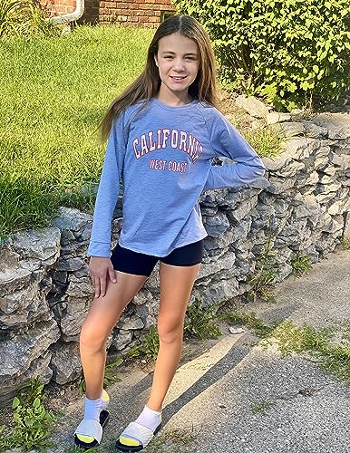 Arshiner Sweatshirts Crewneck Pullover Letter Print Shirts Tops Grey for 5-6 Years