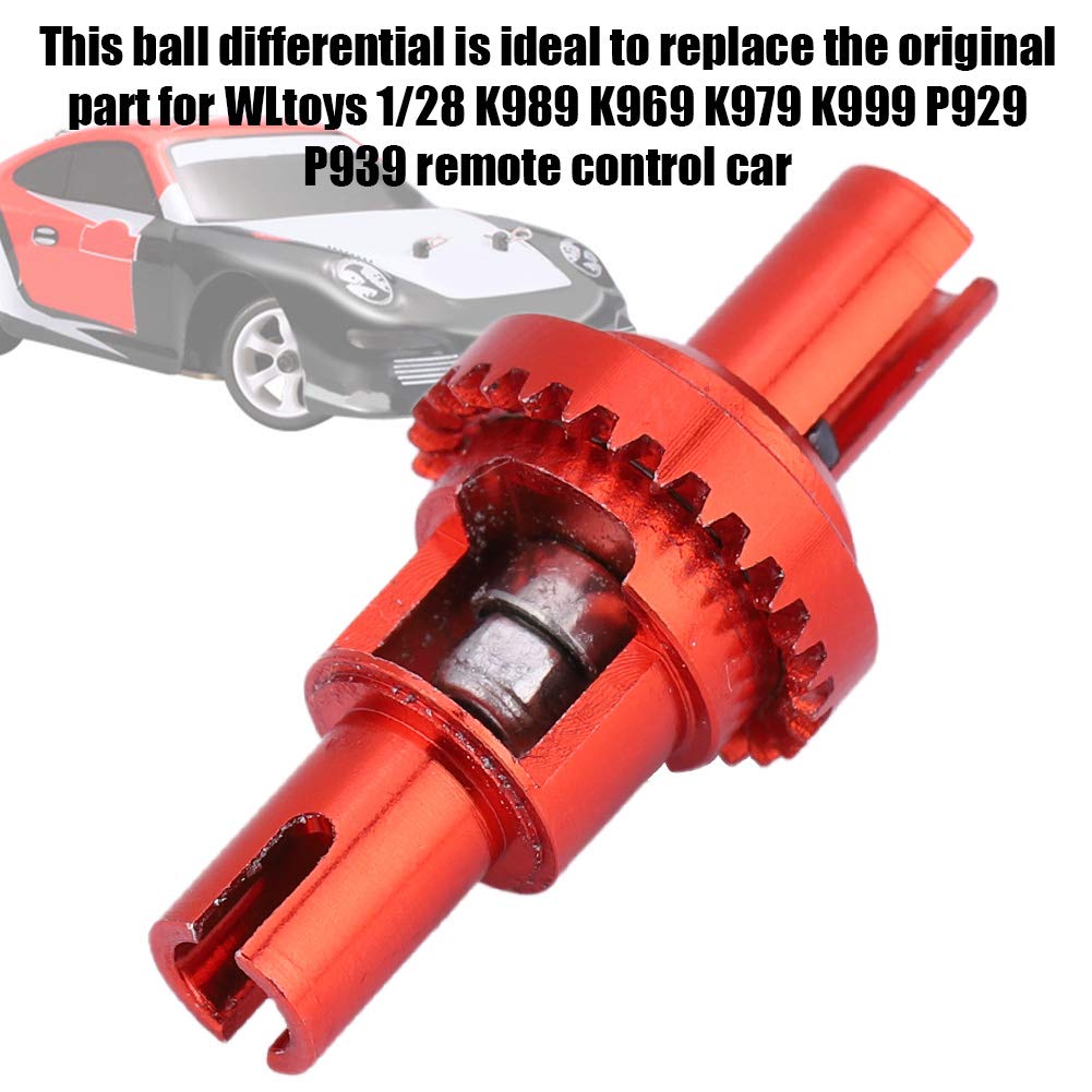 Dilwe Metal Ball Differential Fit for WLtoys 1/28 K989 K969 K979 K999 P929 P939 Remote Control Car RC Accessories