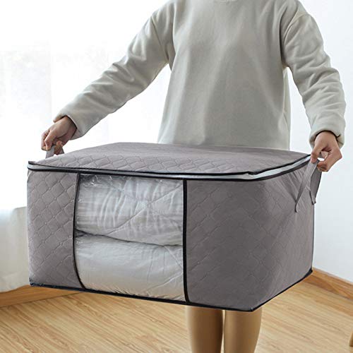 Armour Shell Closet Clothes Organizer Storage Bags - 3 Garment Shelf Organizers and Containers. Strong and Durable Large Capacity with Transparent Window, Moisture and Dust Proof Fabric Protection