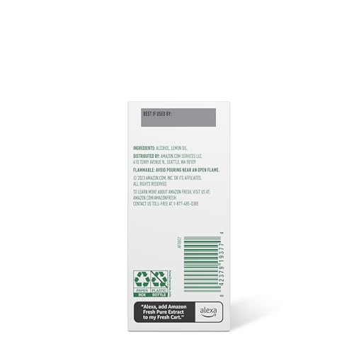 Amazon Fresh, Pure Lemon Extract, 1 Fl Oz (Previously Happy Belly, Packaging May Vary)