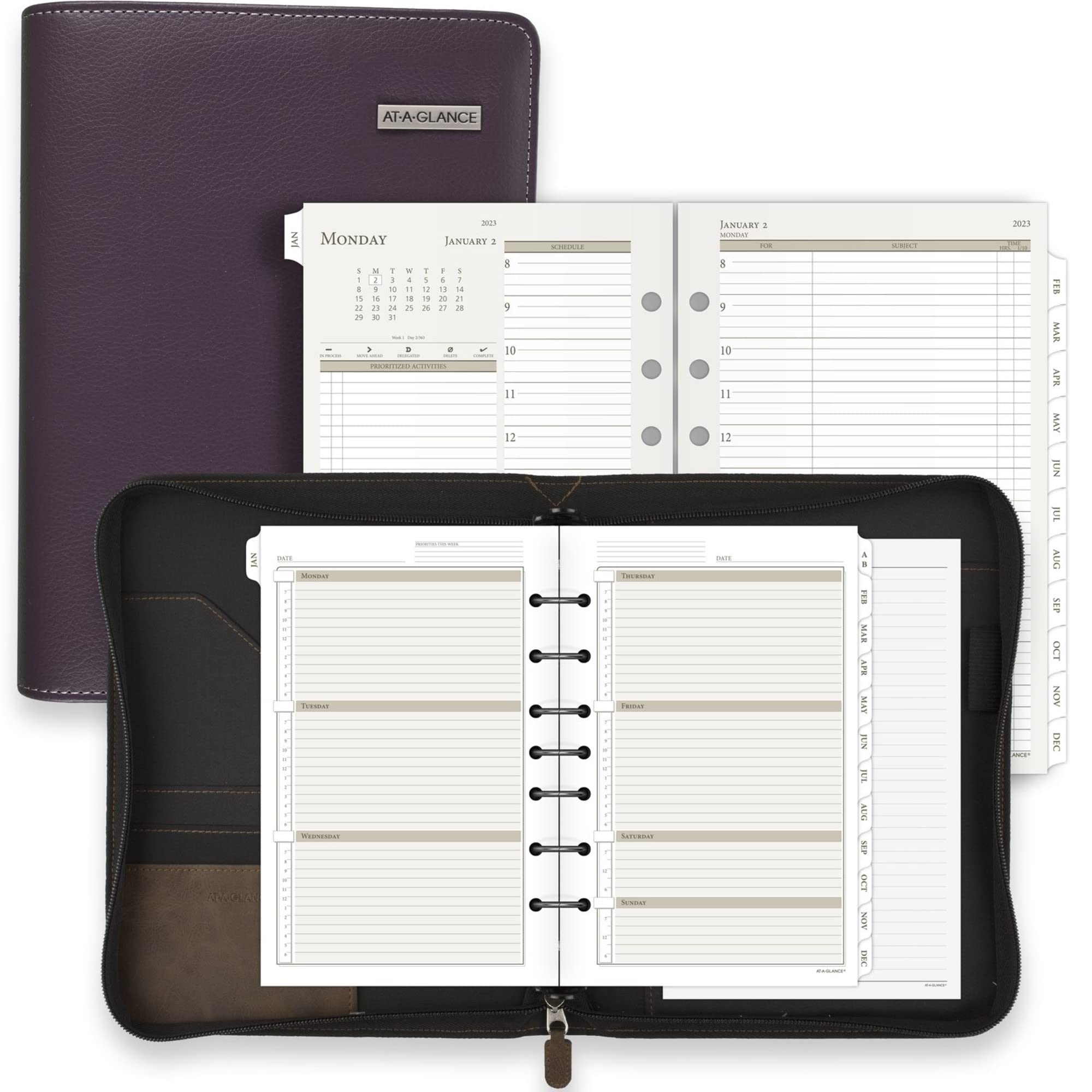 AT-A-GLANCE Charles Wysocki 2023 RY Daily Monthly Planner Refill, Loose-Leaf, Desk Size, 5 1/2" x 8 1/2"