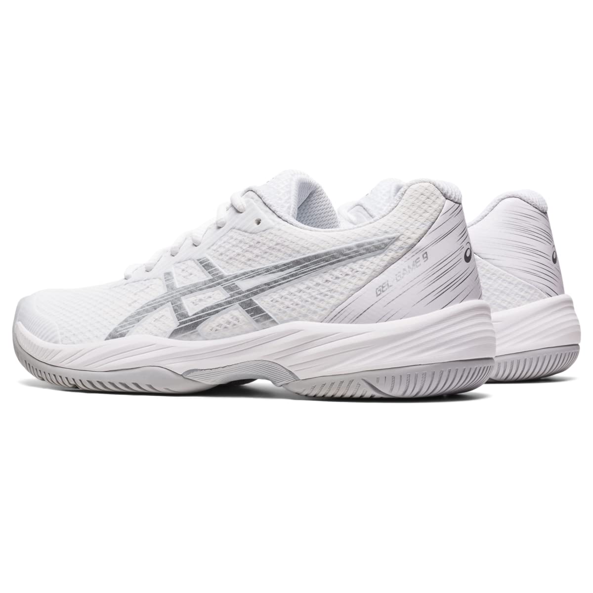 ASICS Women's Gel-Game 9 Tennis Shoes, 7.5, White/Pure Silver