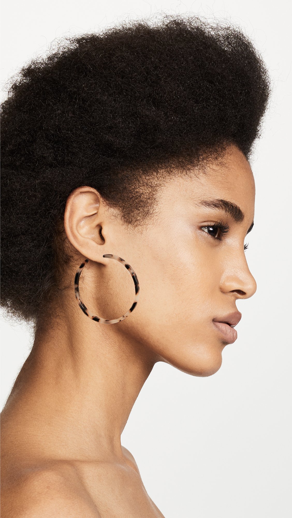 Artist Unknown Women's Windy Hoop Earrings, Tortoise, Bronze, Brown, Tan, One Size