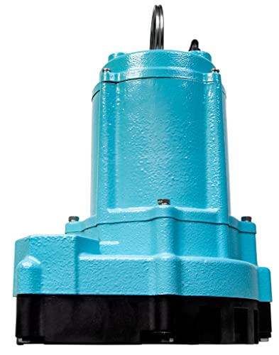 Little Giant 9EC-CIM 115-Volt, 4/10 HP, 4200 GPH Manual Cast Iron Sump/Effluent Pump with 20-Ft. Cord, Blue, 509805