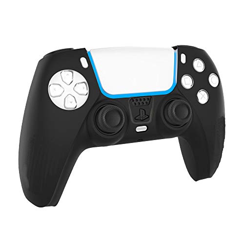 Anti-Slip Silicone Skin Case for PS5 DualSense Controller Black