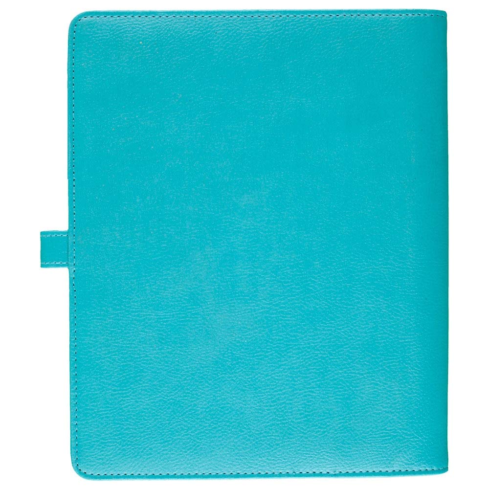 AT-A-GLANCE, Undated, 5-1/2" x 8-1/2", Desk Size, 7-Ring, Faux Leather Fashion, Teal (DR1118-040-42)