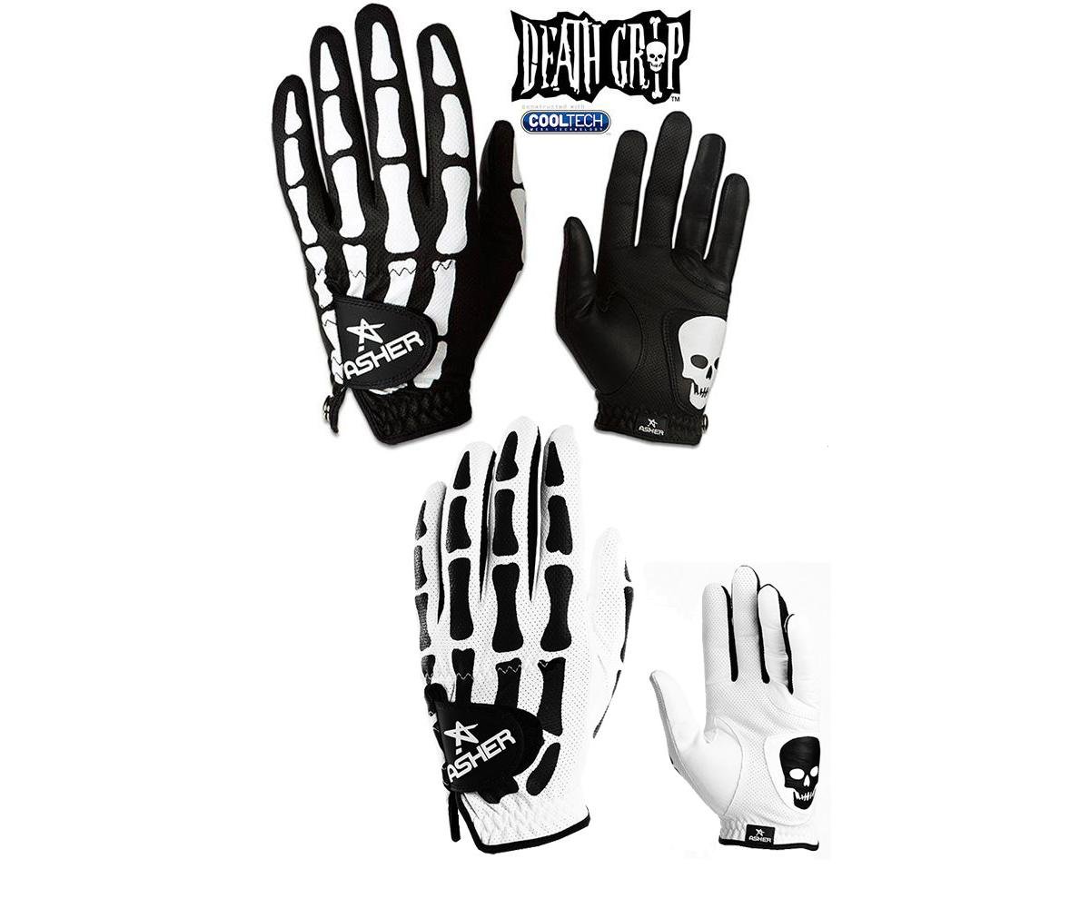 Asher Men's Deathgrip Left Hand Glove, White, Medium/Large